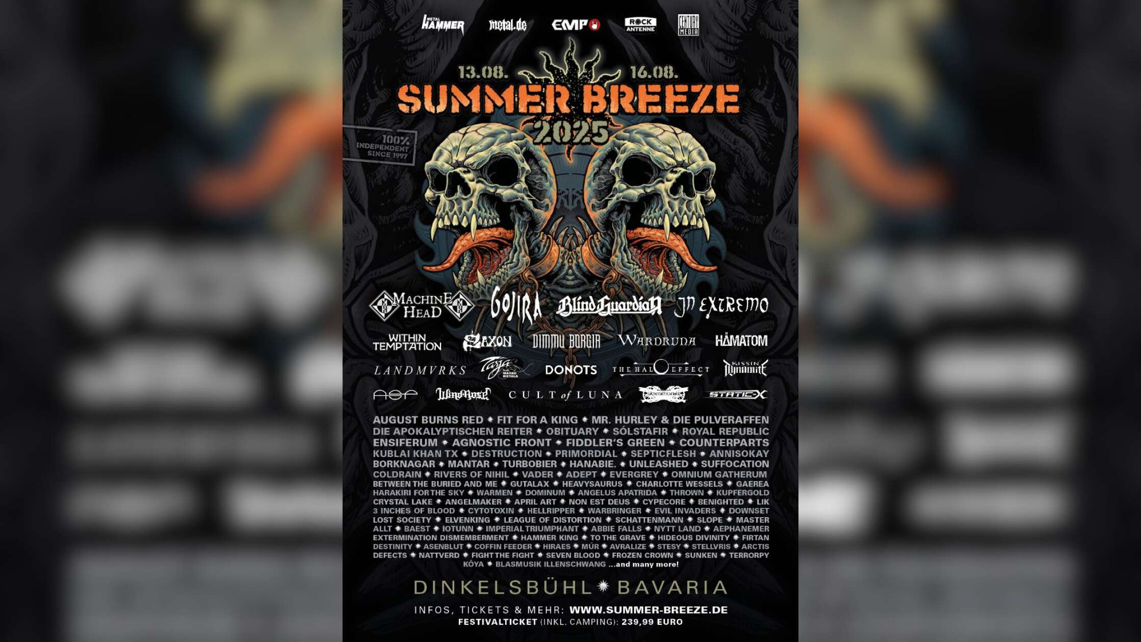 SUMMER BREEZE Open Air vierte Bandwelle, 26 neue Bands
