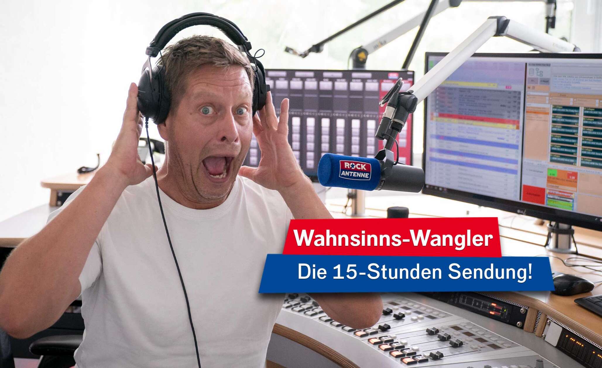 Wahnsinns-Wangler: Alex moderiert 15 Stunden live im Studio | ROCK ANTENNE