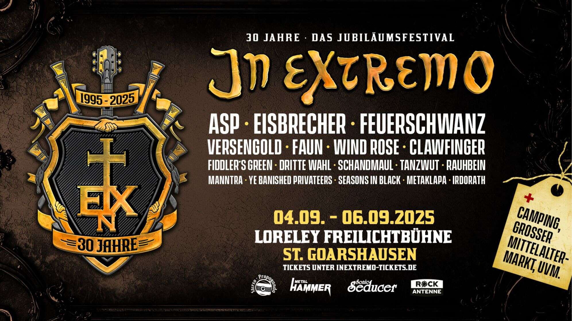 04.-06.09.2025: ROCK ANTENNE präsentiert: 30 Jahre IN EXTREMO